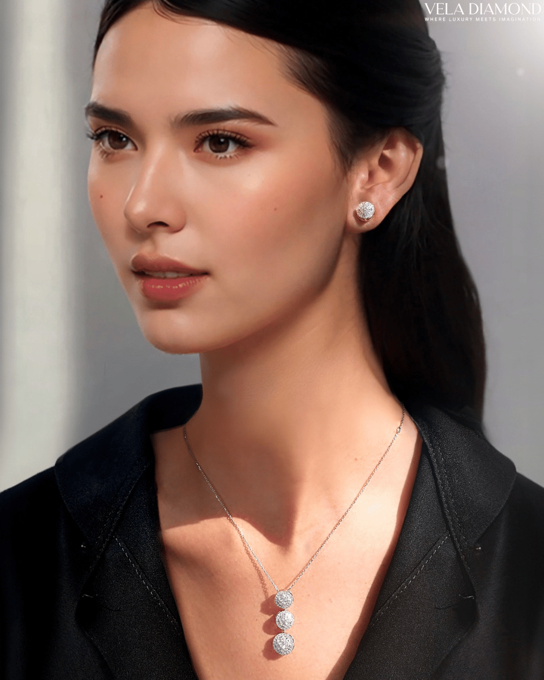 ต่างหูเพชร 1.52 กะรัต ปรับใส่ได้สูงถึง 5 แบบในคู่เดียว - Venus Diamond วีนัส ไดมอนด์