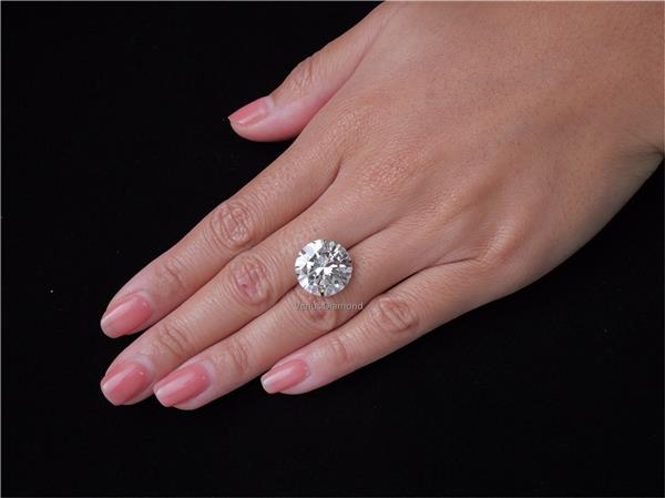 เพชร Round 10.85 ct สี H ความสะอาด VS2 ใบเซอร์ HRD - Venus Diamond ...